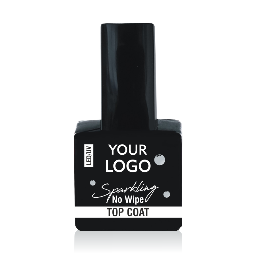 LED/UV SPARKLING SILVER/GOLD NO WIPE TOP COAT - Private Label Trade ...